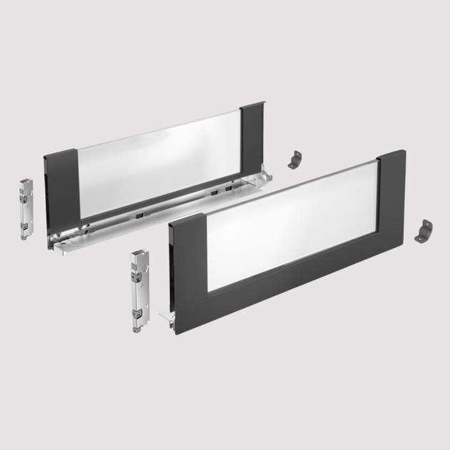 AvanTech YOU Inlay drawer side profile set in anthracite/white finish ...