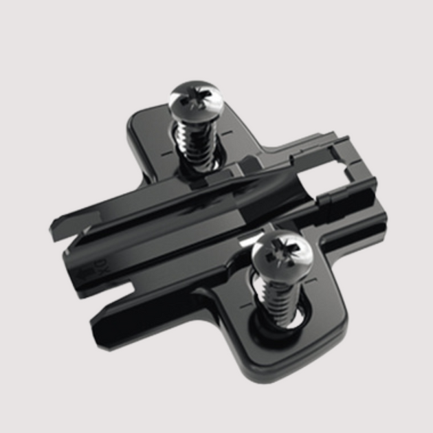 Cross Mounting Plate with Oblong Hole Height Adjustment, in obsidian b ...