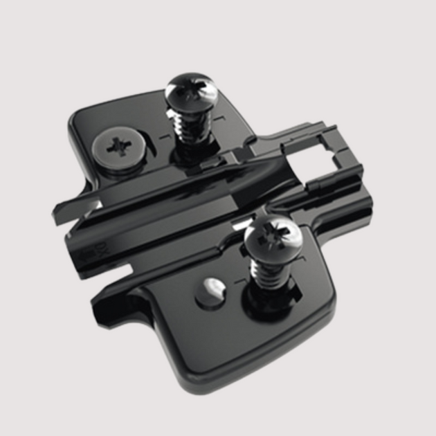 Cross mounting plate with Direct height adjustment, in obsidian black ...